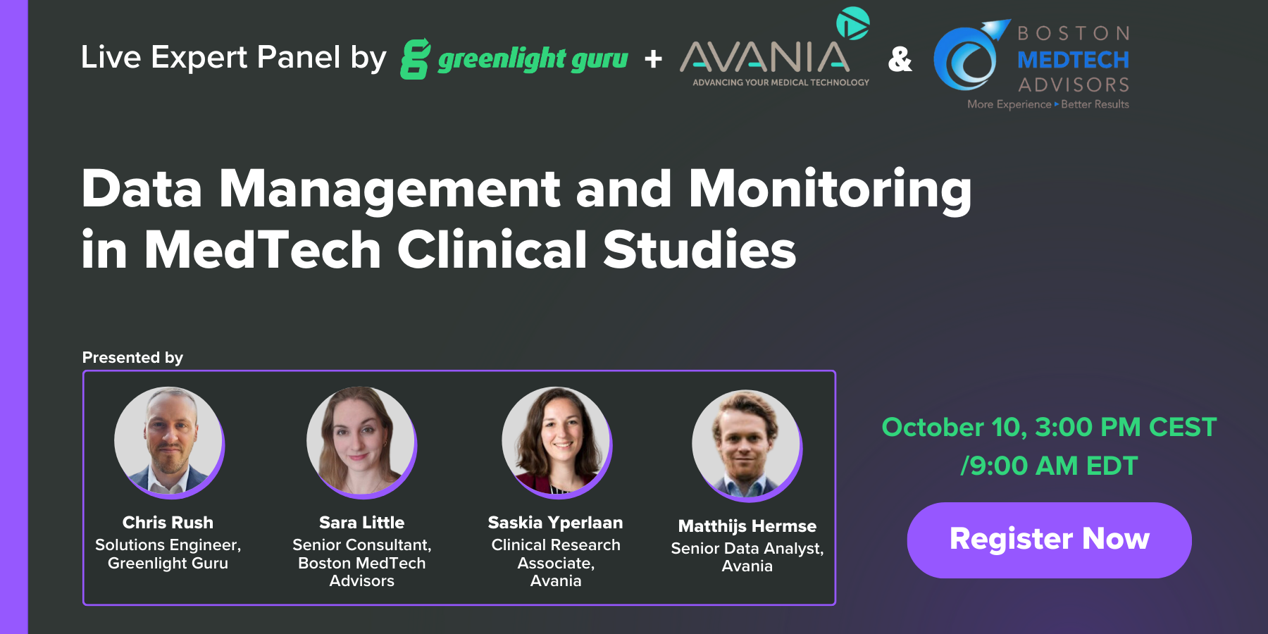 Data management and monitoring in MedTech clinical studies